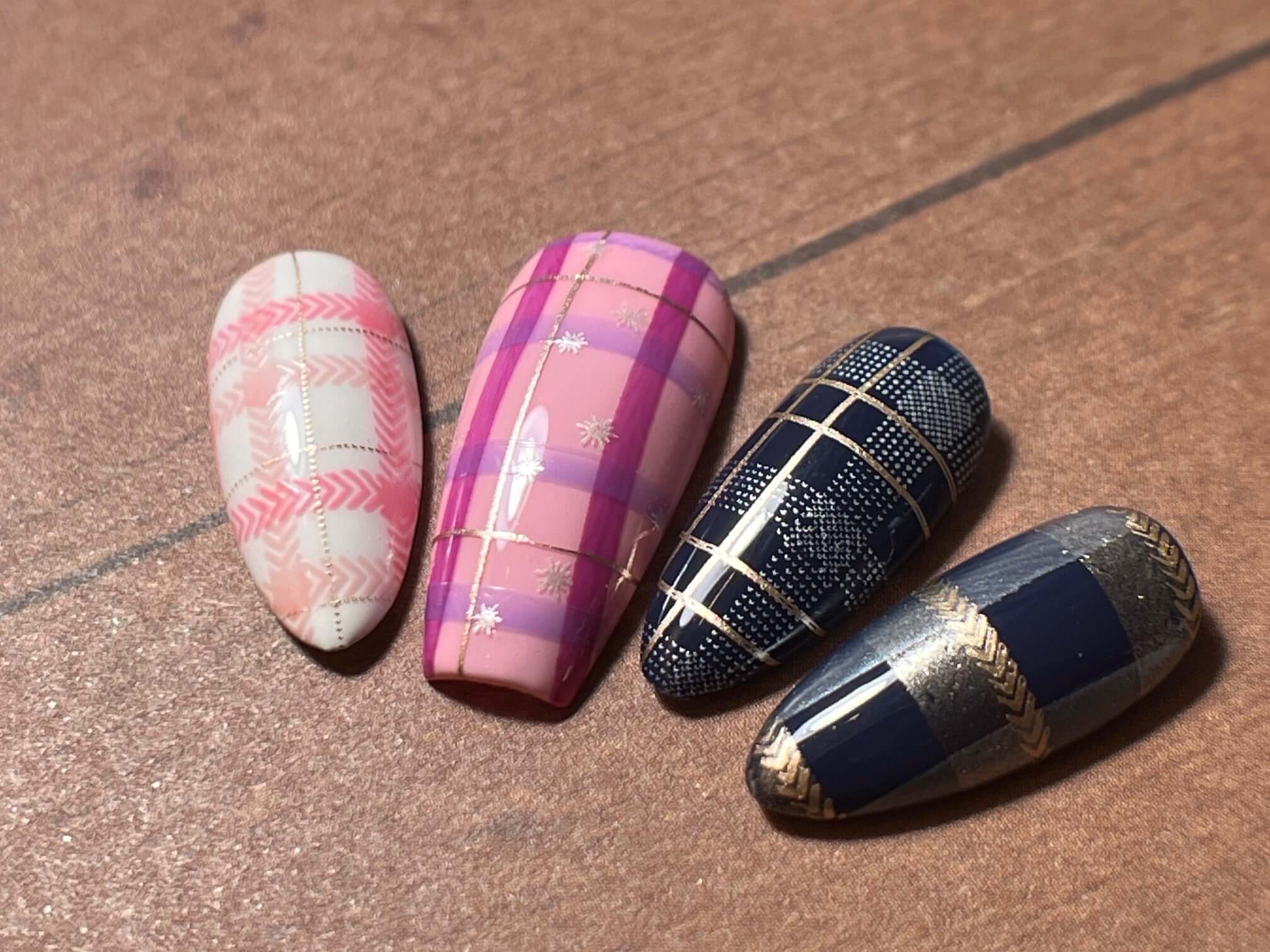 Festive Plaid - Two (CjSC-84) Steel Nail Art Layered Stamping Plate ...