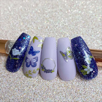 Flutterby (CjS-278) Steel Nail Art Layered Stamping Plate | Clear Jelly Stamper